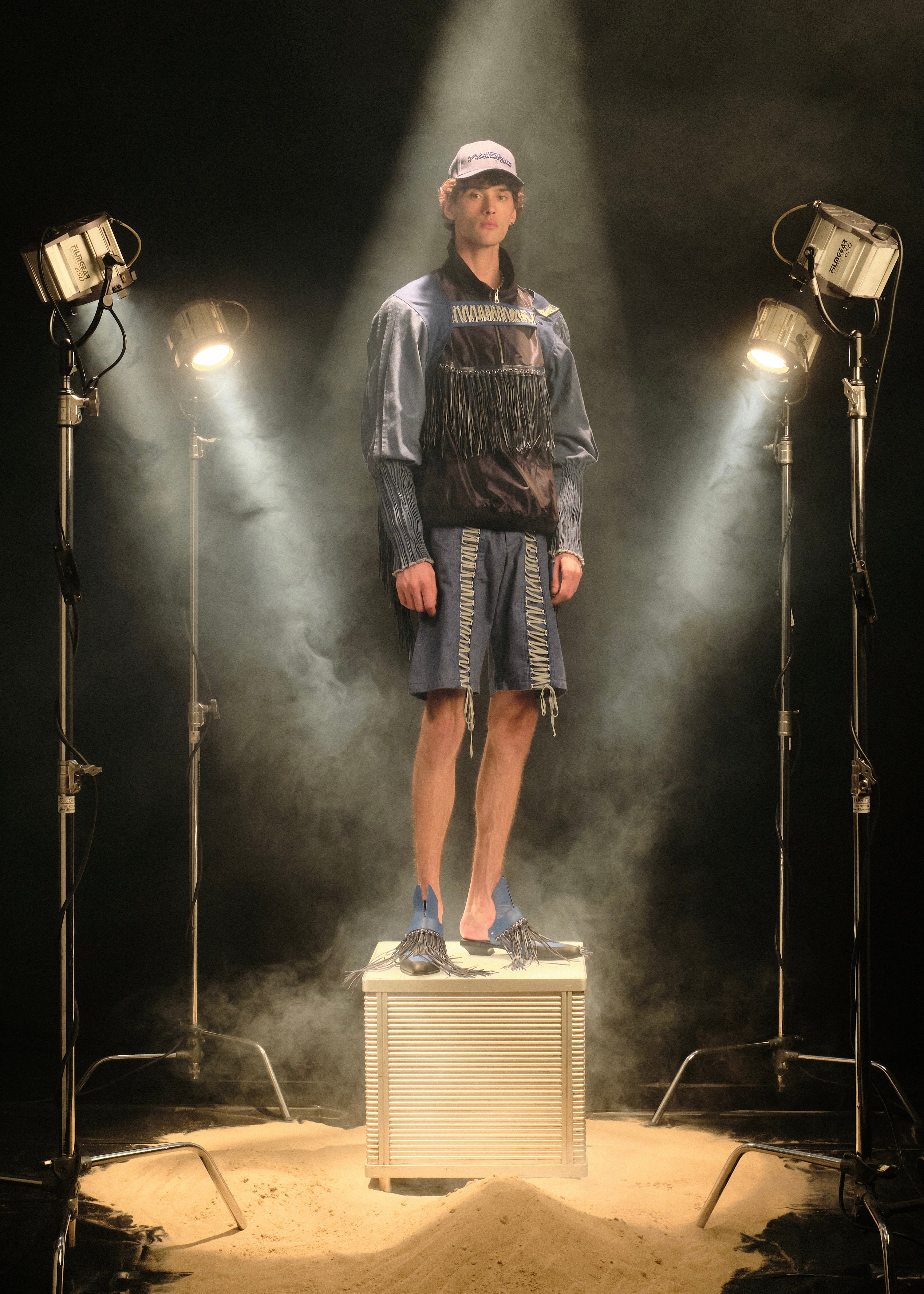 DENIM HARNESS SHRUG BLUE – YYAtomic